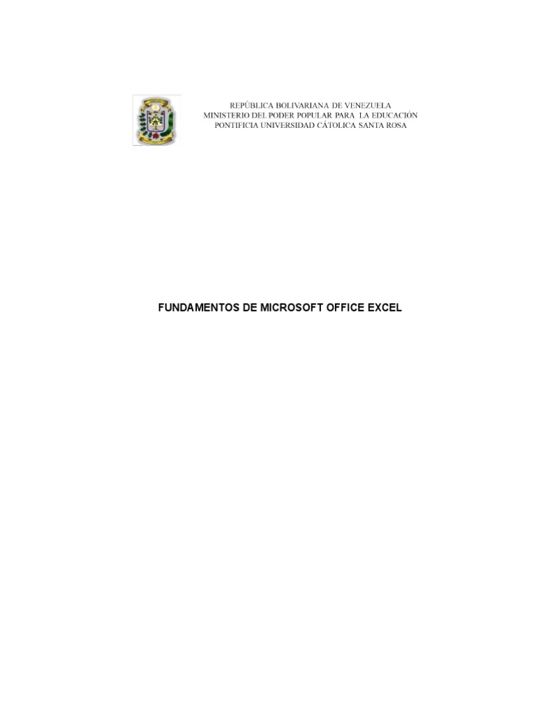 Informe FUNDAMENTOS DE MICROSOFT OFFICE EXCEL | PDF | Microsoft Excel ... Informe FUNDAMENTOS DE MICROSOFT OFFICE EXCEL | PDF | Microsoft Excel ...