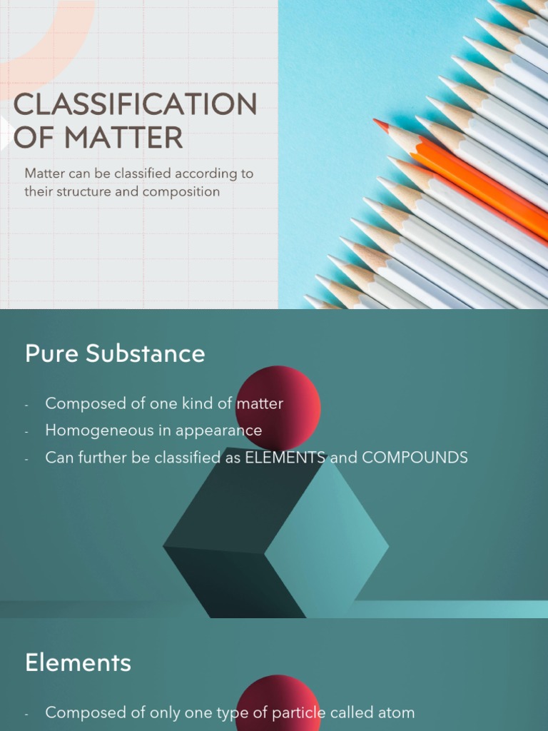 2 - Classification of Matter | PDF | Chemical Compounds | Mixture