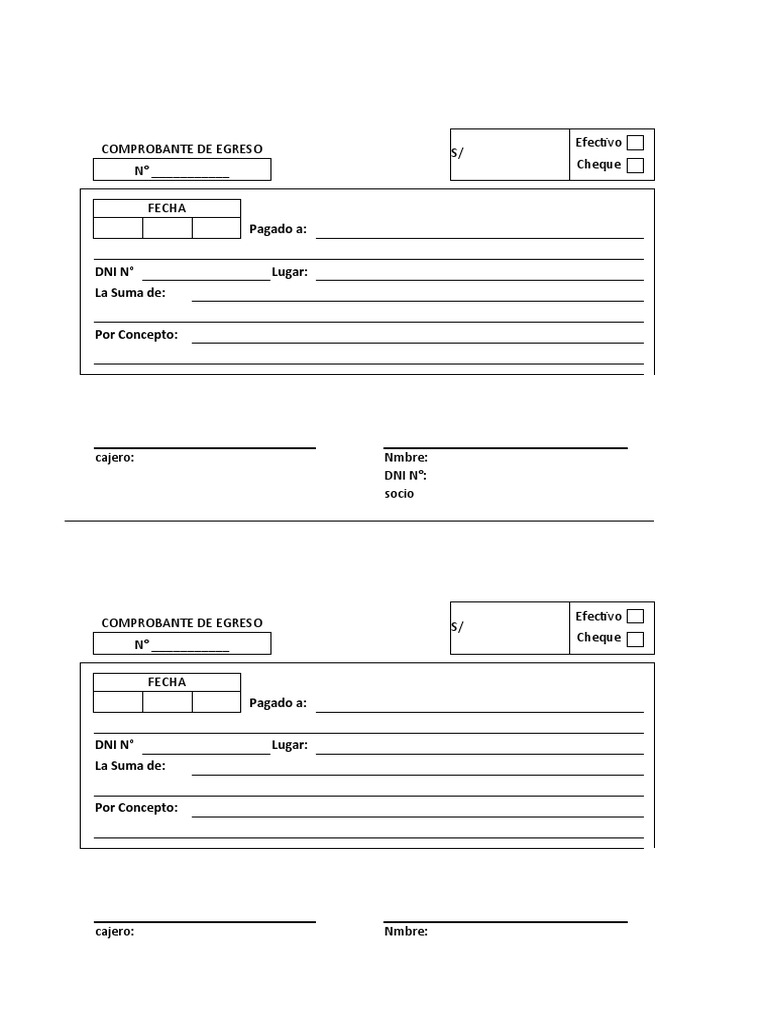 Recibo de Ingreso y Egreso | PDF