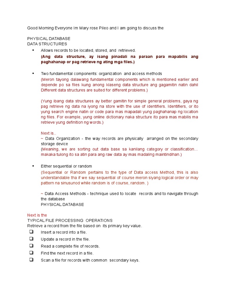 Database Data Structures and Terminology | PDF | Databases | Computer File