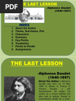 12th Std English Project The Last Lesson | PDF