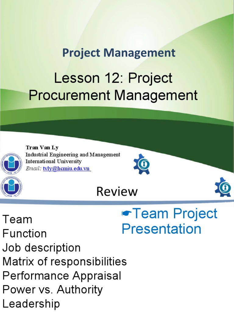 Week 12 - Project Procurement Management | PDF | Procurement | Business