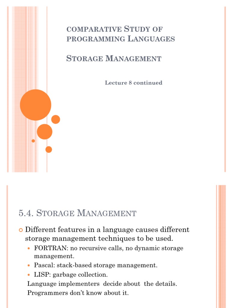 Storage Management Pdf Subroutine Pointer Computer Programming 3543