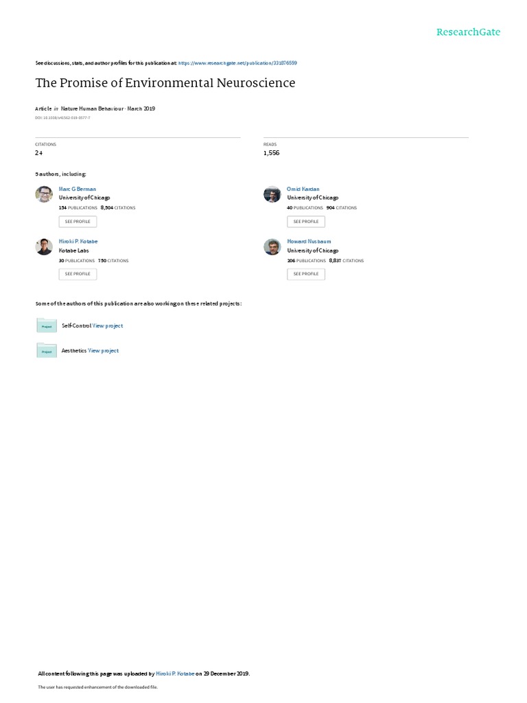 Berman Et Al-2019-Nature Human Behaviour | PDF | Neuroscience | Psychology