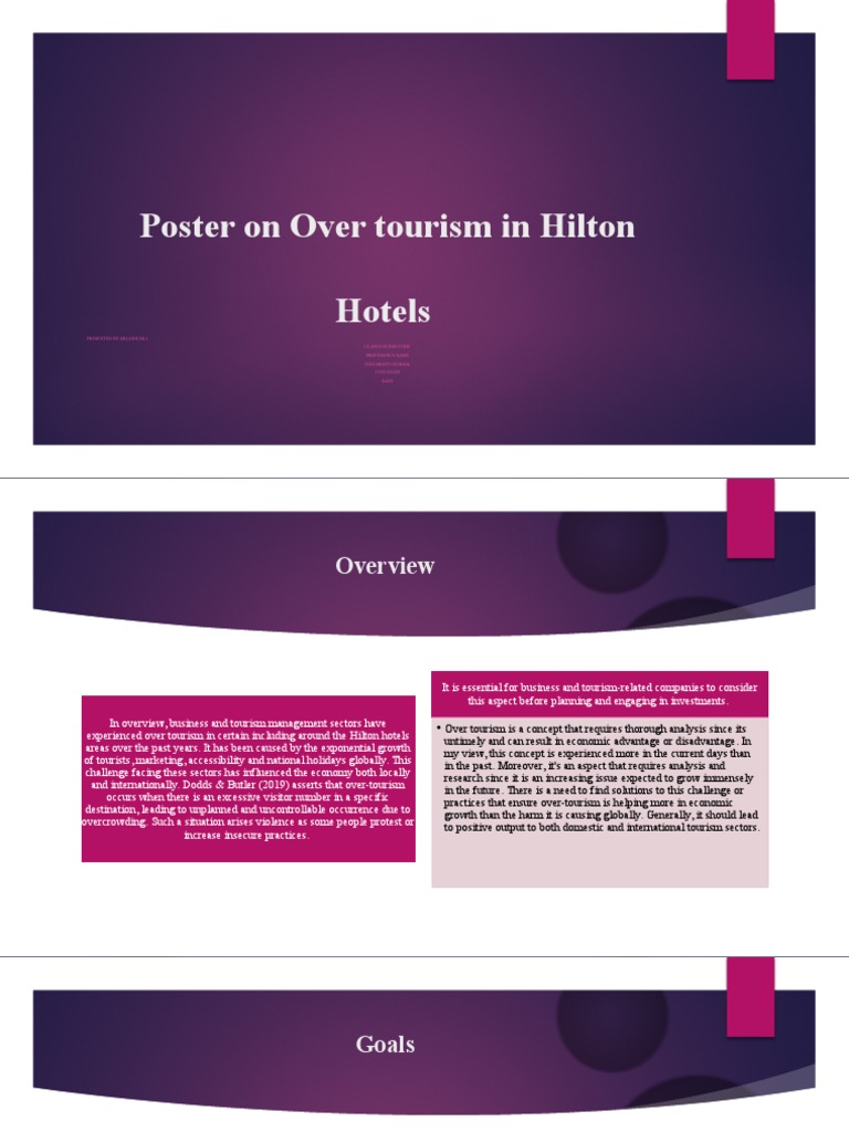 Overtourism Challenges at Hilton Hotels | PDF | Tourism | Economic Growth