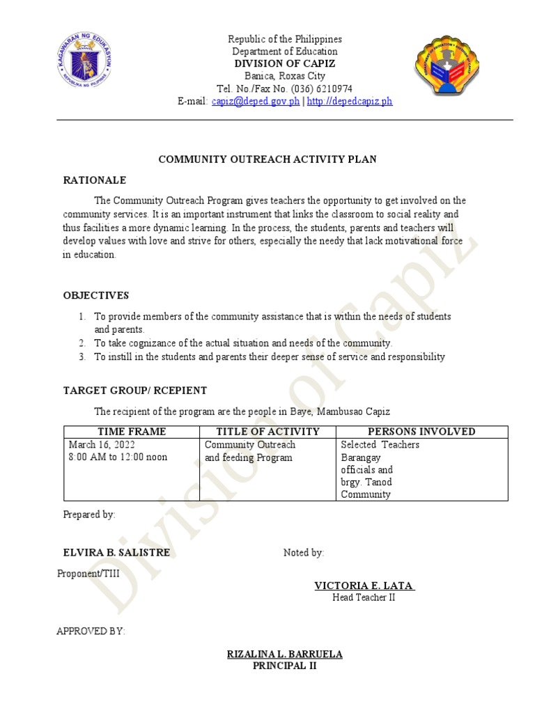 Division of Capiz: Capiz@deped - Gov.ph | PDF