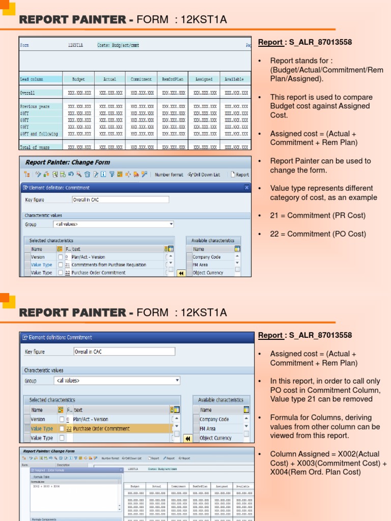 Report Painter in SAP CO | PDF