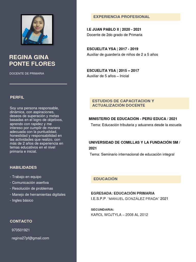 CV - Regina Ponte | PDF