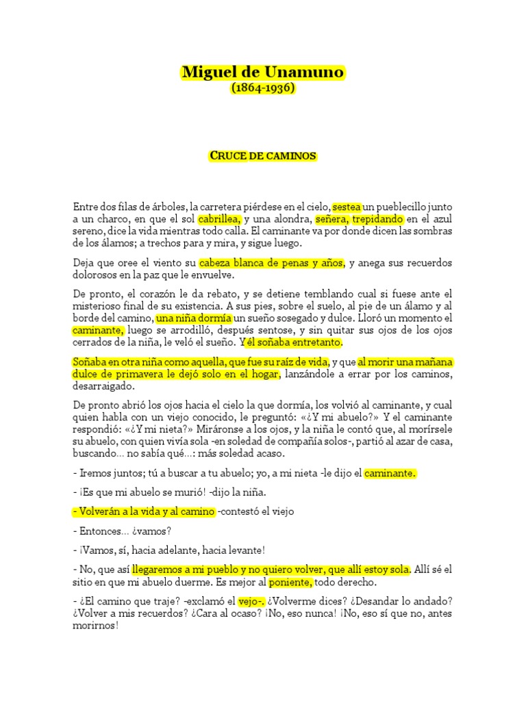 Cruce de Caminos - Miguel de Unamuno | PDF | María, madre de Jesús ...