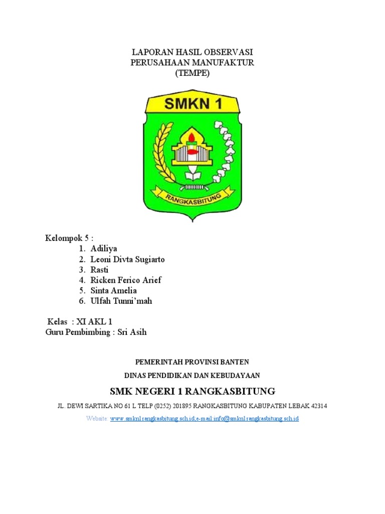 Akeu Manufaktur Tempe Kel 5 | PDF