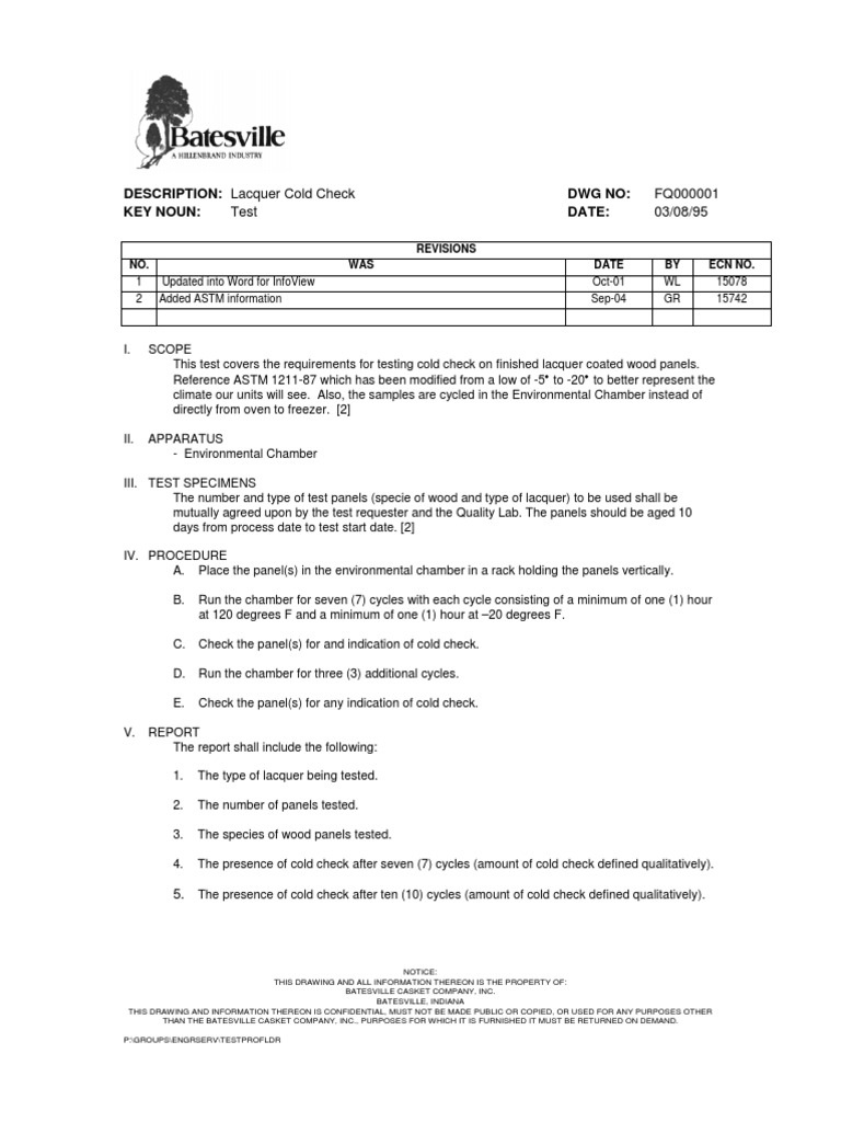 FQ000001 Lacquer Cold Check | PDF