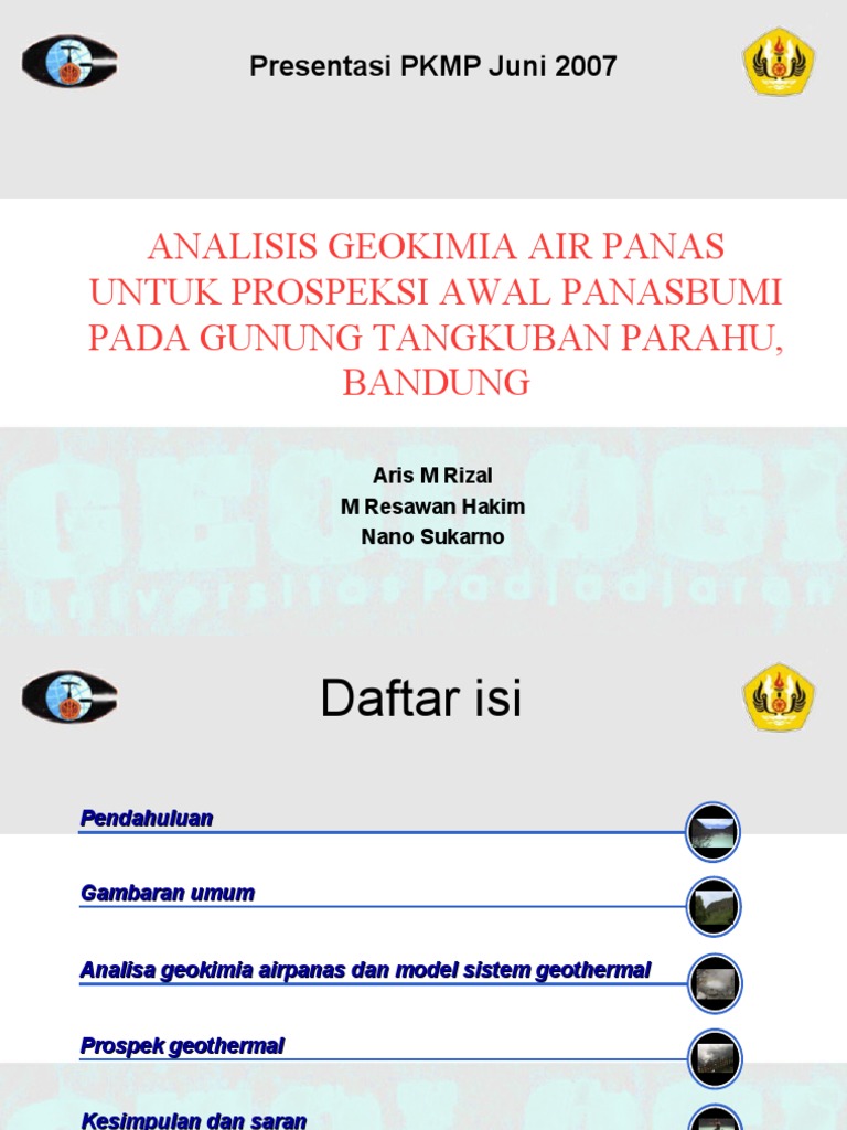 Pimnas 07 Presentasi UNPAD Aris - Analisa - Geokimia - Air | PDF