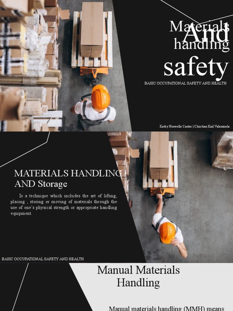And Safety: Materials Handling | PDF | Manufactured Goods