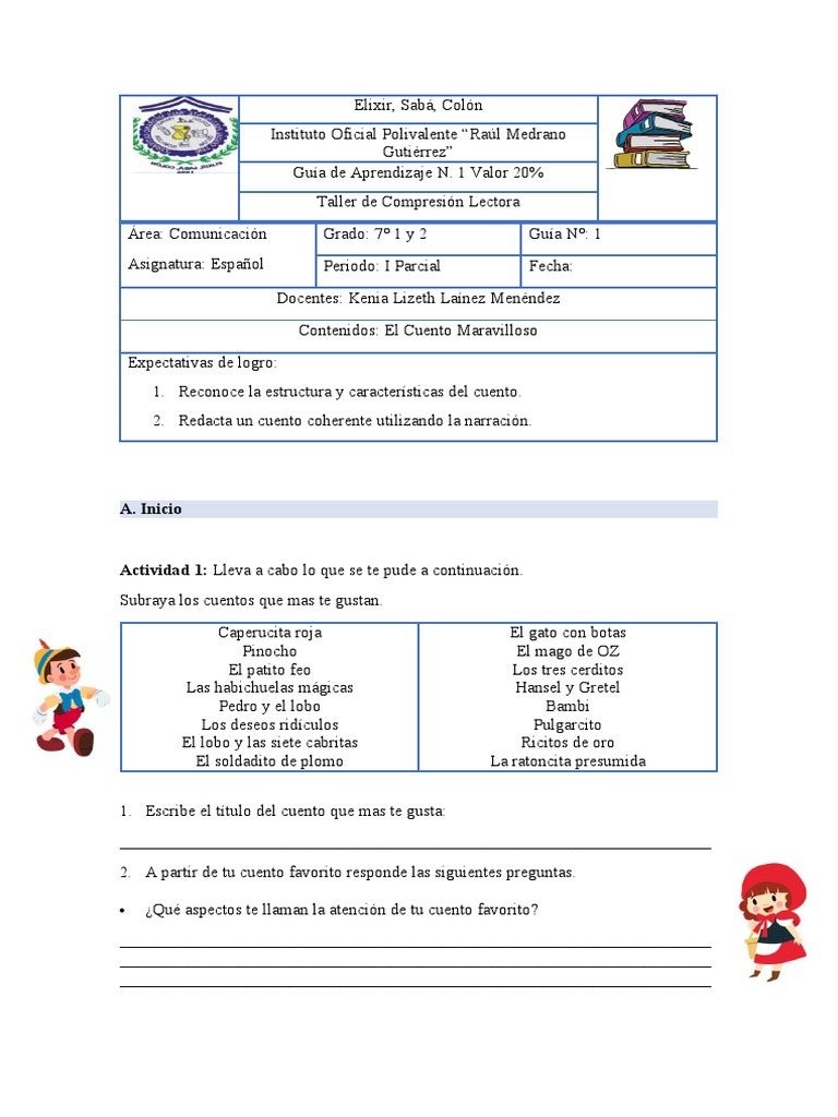 Taller de Cuentos Maravillosos 7° Grado | PDF | Charles Perrault