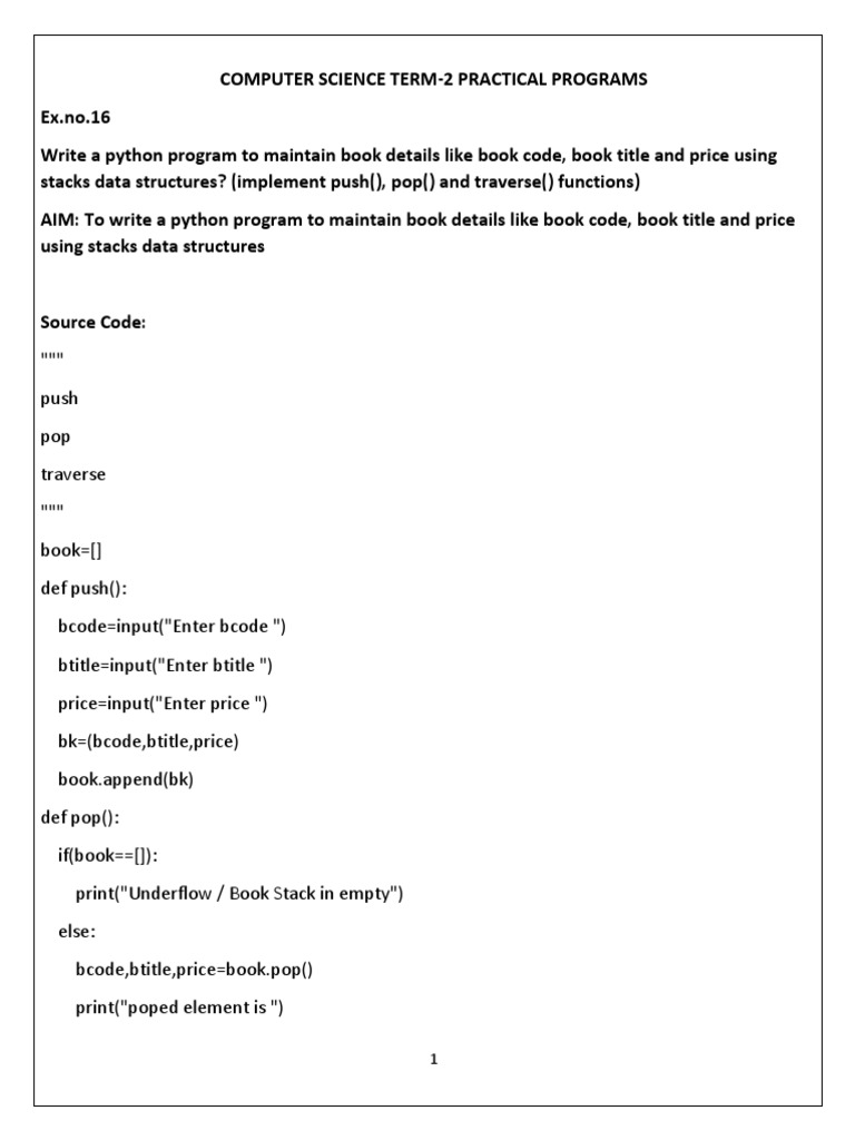 Computer Science Term2 Practical Programs | Download Free PDF | Computer Engineering | Computing