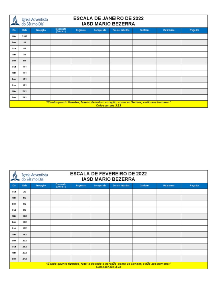 Escala IASD Mario - Mar | PDF