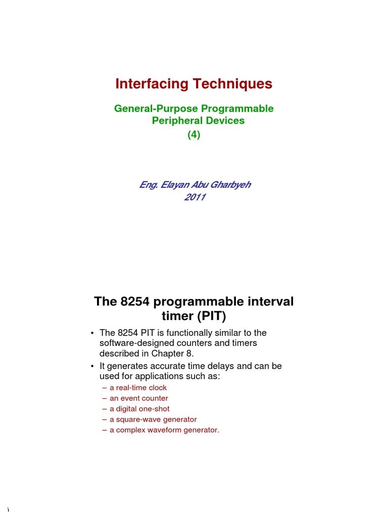 General Purpose Devices 8254 1 | PDF | Computing | Information Age