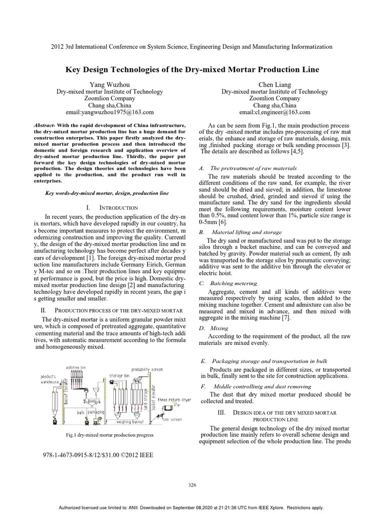 Key Design Tech of Dry Mix Mortar Plants | PDF | Clothes Dryer | Mortar ...