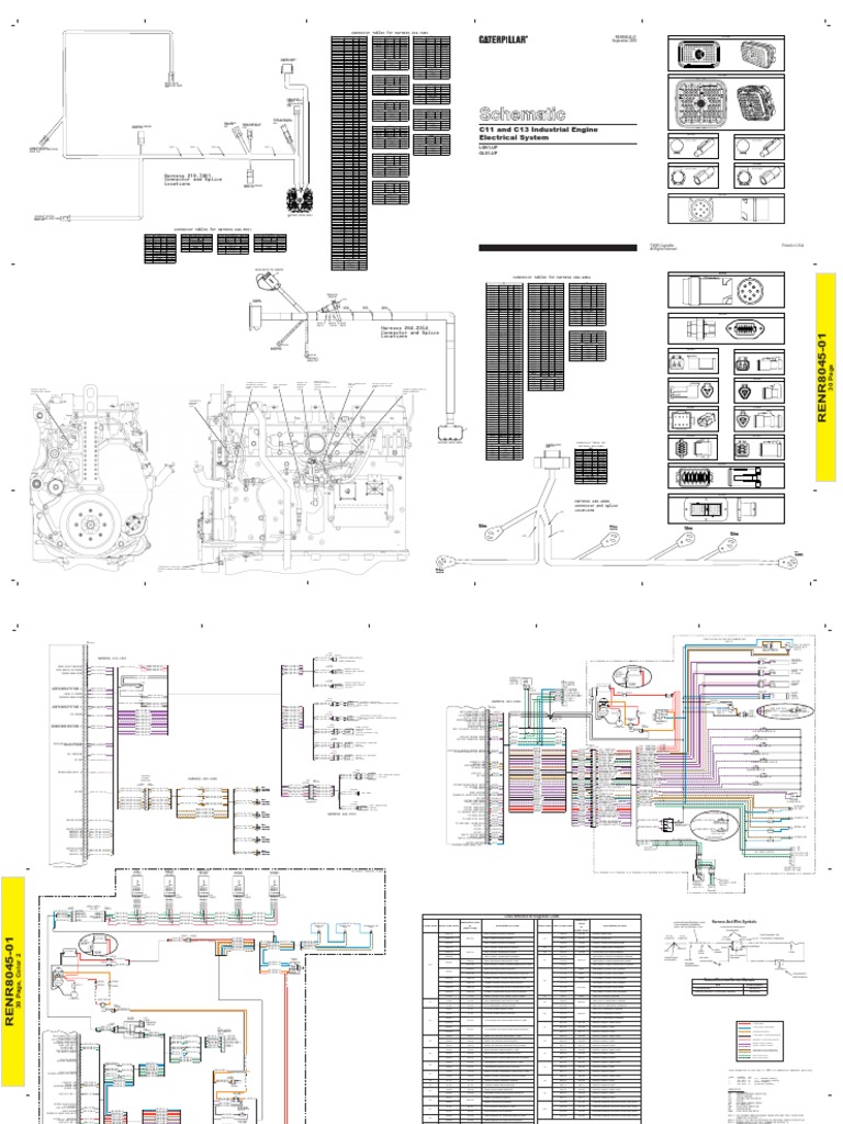 C11 and C13 Industrial Engine Electrical System: Harness 219-7461 ...