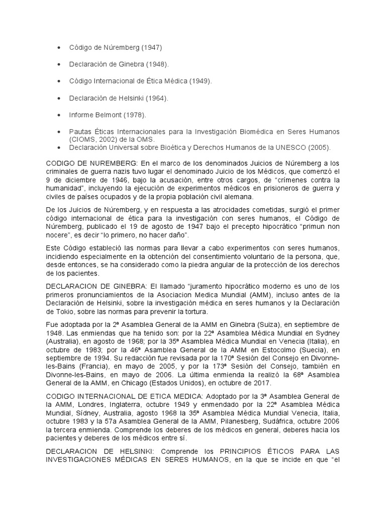 Código de Núremberg | PDF | Medicina | Ética profesional