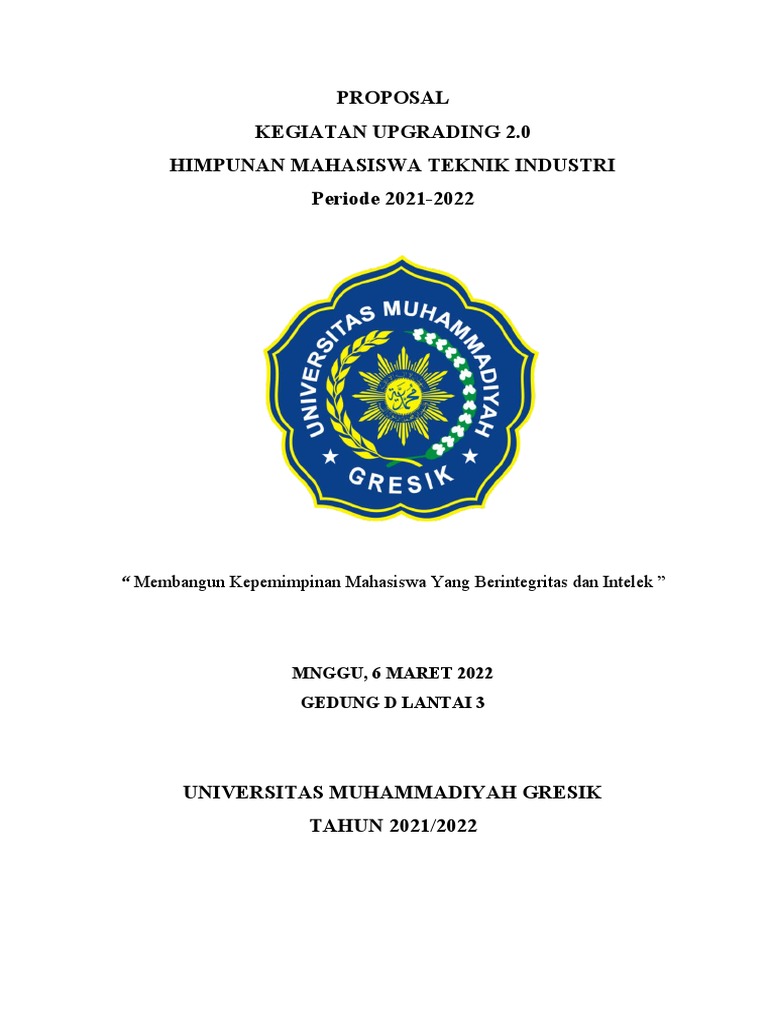 Proposal Upgrading 2.0 2022 | PDF