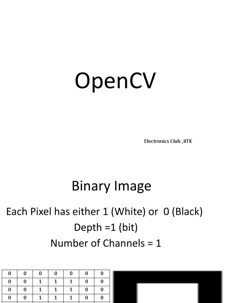 Opencv: Electronics Club, Iitk | PDF | Pointer (Computer Programming) | Computing