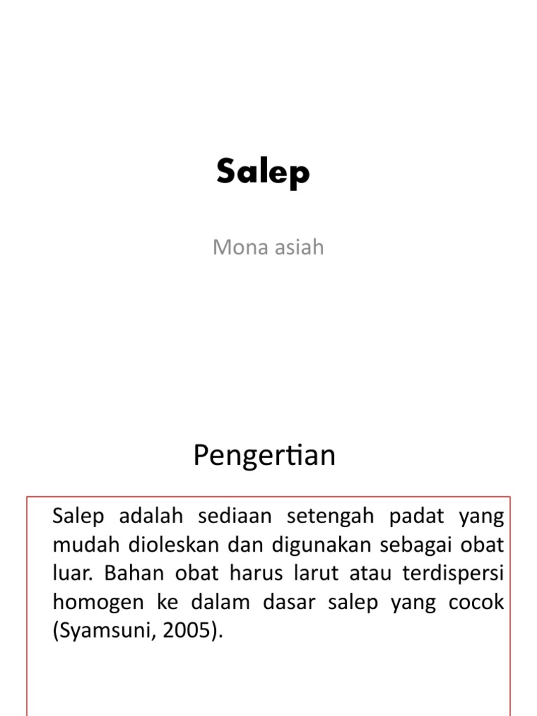 Panduan Lengkap Pembuatan Salep Obat | PDF