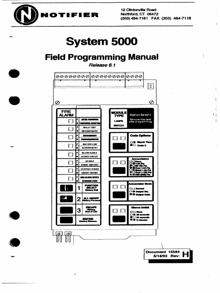 Fire Notifier 5000 Sys Program Manual | PDF