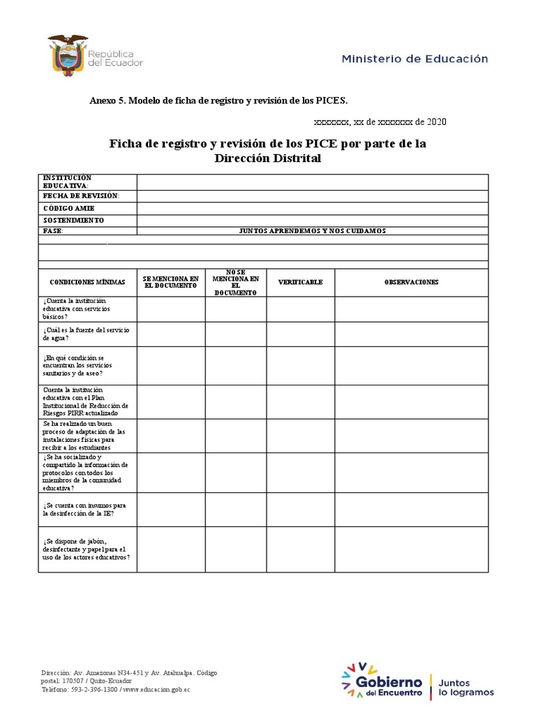 Anexo 5 Ficha de Registro | PDF | Cognición