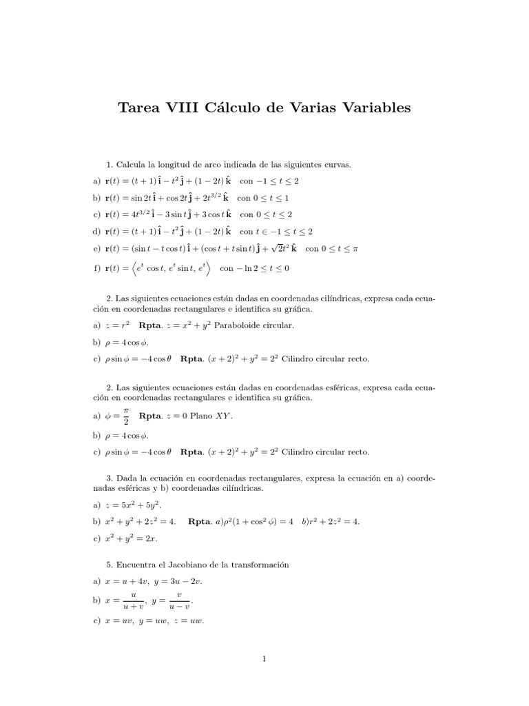 Tarea VIII CVV | PDF