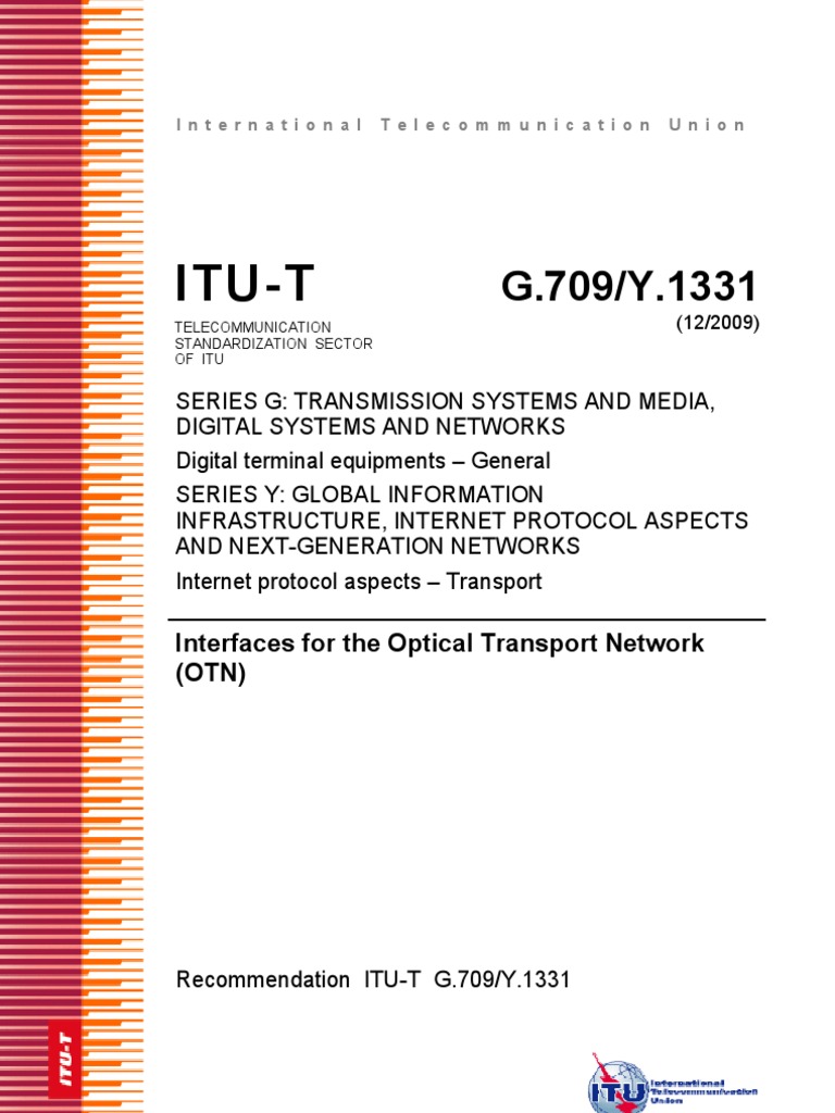 Itu T-Rec-G.709-2009 | PDF | Telephony | Itu T