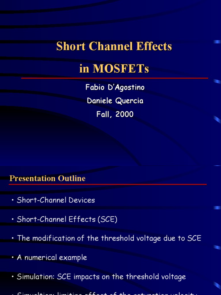 Short Channel Effects