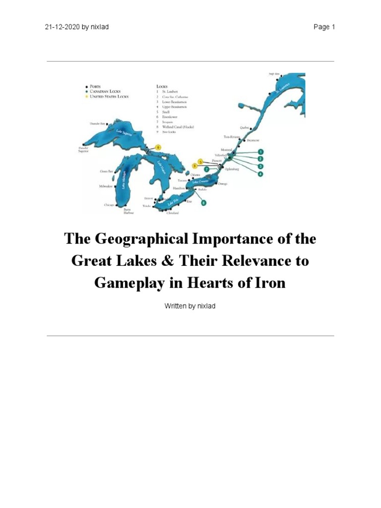 The Geographical Importance of The Great Lakes Their Relevance To ... The Geographical Importance of The Great Lakes Their Relevance To ...
