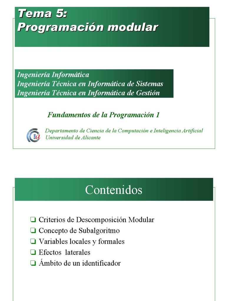 Programacion Modular | Ciencias de la Computación | Exponenciación
