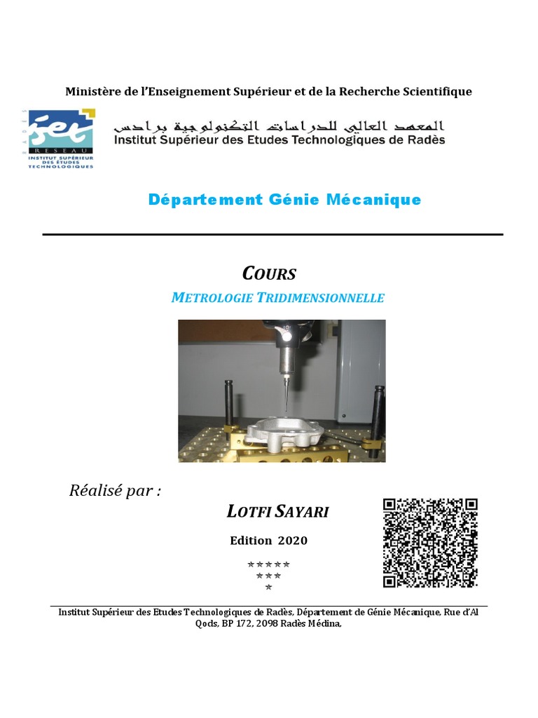 Metrologie Tridimensionnelle - ch1 2020 | PDF