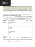 Emirates Medif Form | PDF | Flight Attendant | Medical Diagnosis