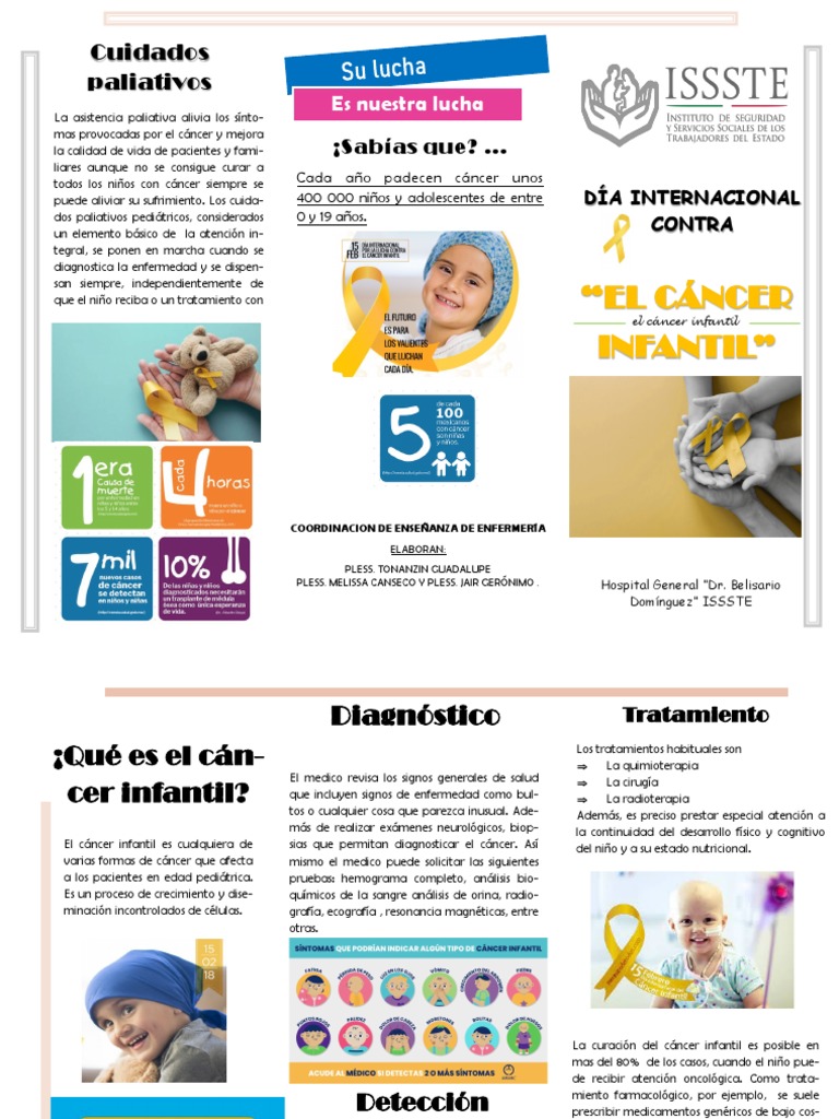 Triptico de Cancer Infantil | Descargar gratis PDF | Cáncer | Medicina ...