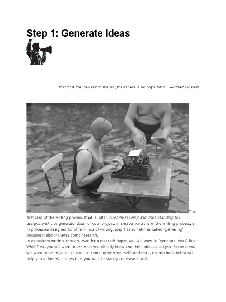 Step 1: Generate Ideas | PDF