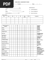 Pediatric Assessment Form | Health Sciences | Wellness