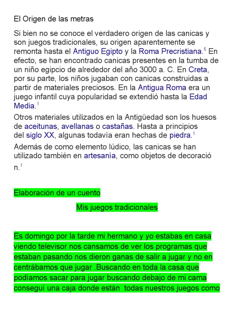 El Origen de Las Metras | PDF