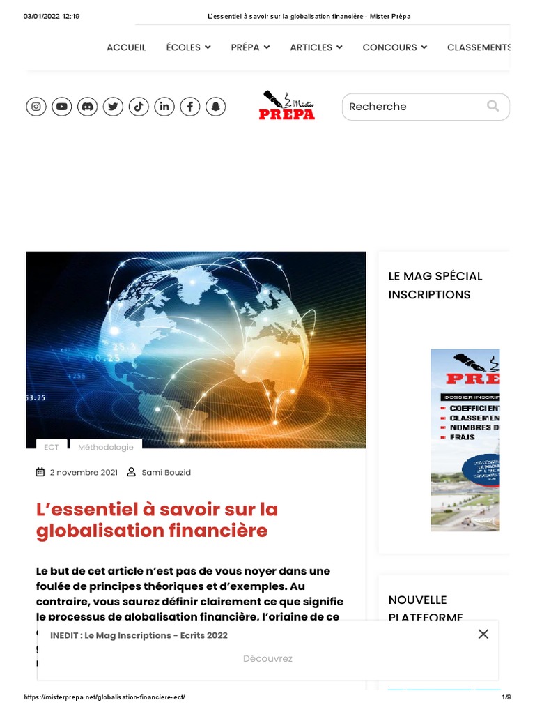 L'essentiel À Savoir Sur La Globalisation Financière - Mister Prépa ...