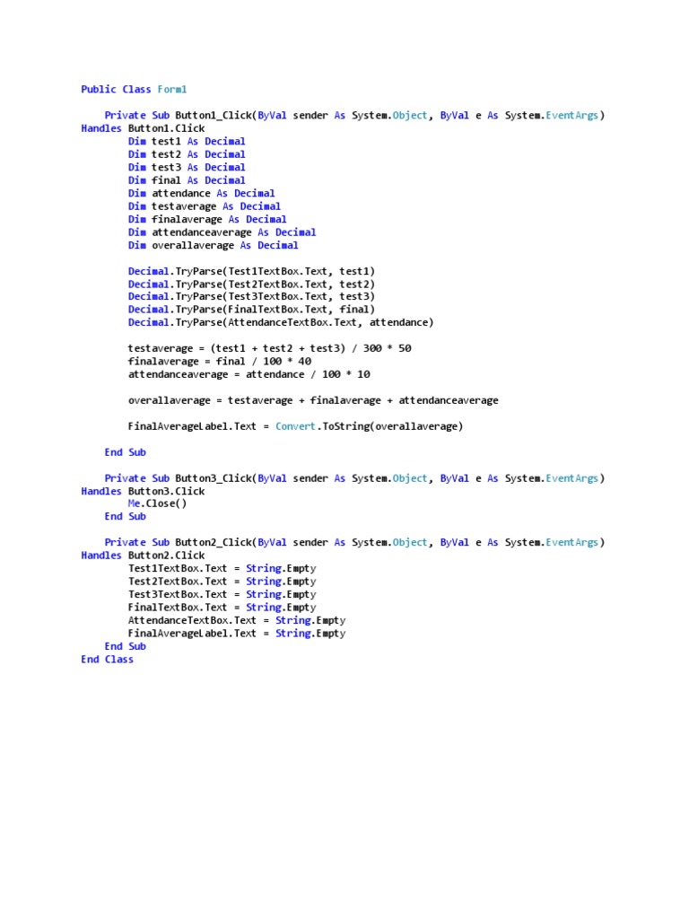 Public Class Form1 | PDF | Teaching Methods & Materials | Computers