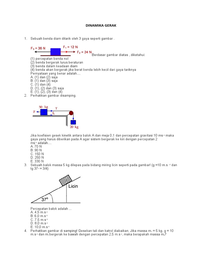 Dinamika Gerak | PDF