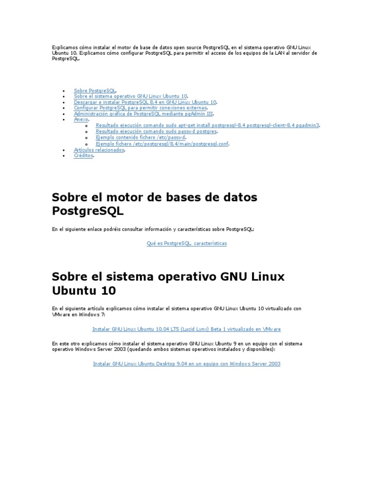 Explicamos Cómo Instalar El Motor De Base De Datos Open Source Postgresql En El Sistema