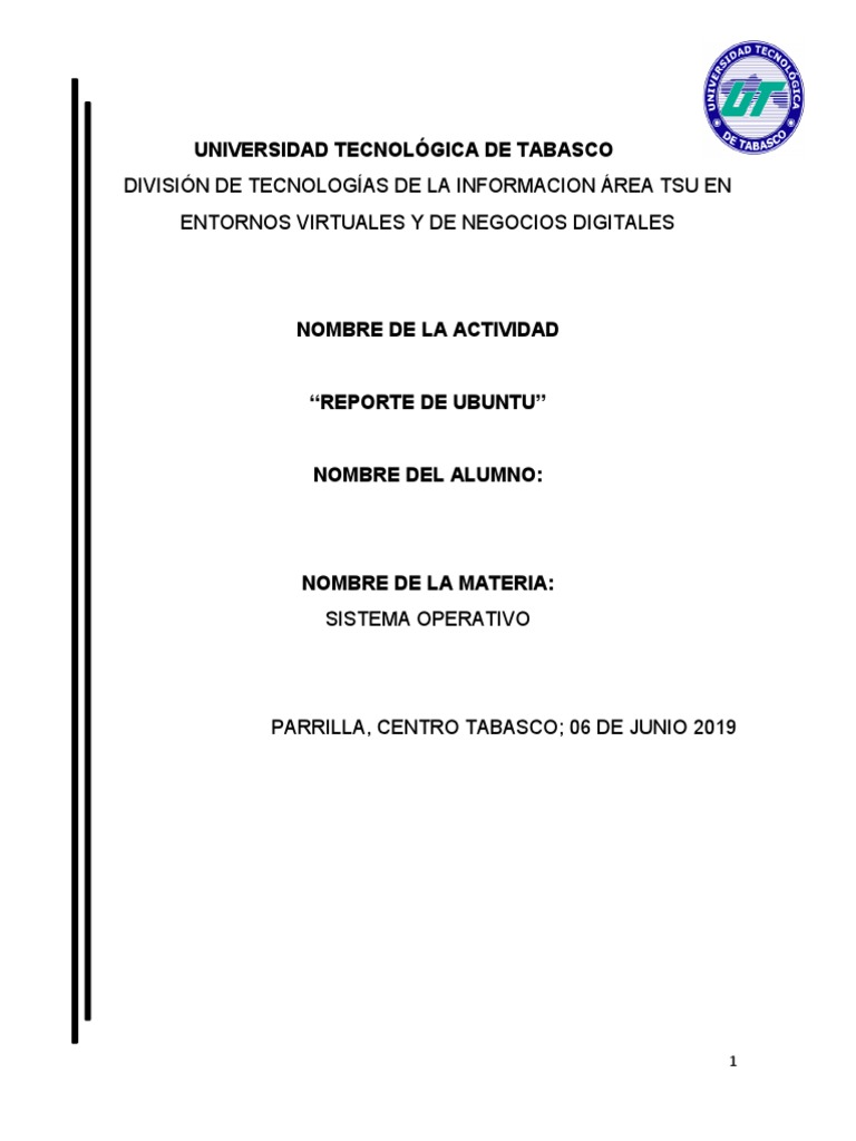 Reporte de Instalacion de Ubuntu | PDF | Distribución de Linux | Arquitectura de Computadores
