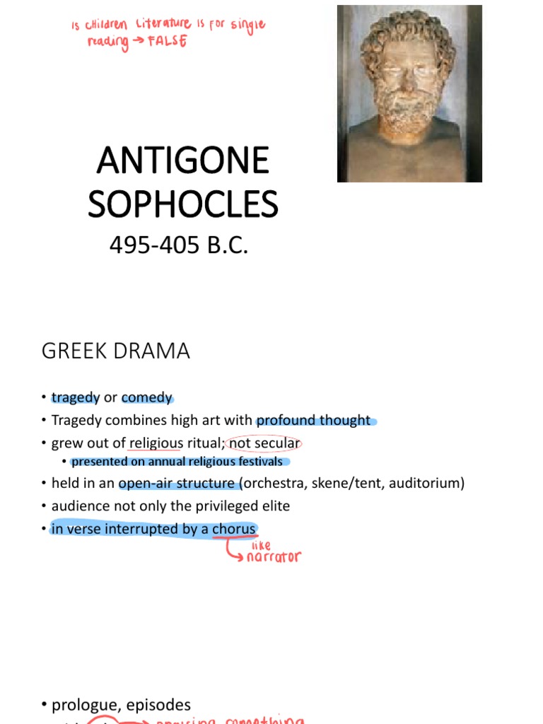 Antigone Sophocles: Reading | PDF | Tragedy