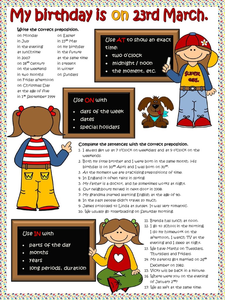 Use To Show An Exact Time: - Two O'clock - Midnight / Noon - The Moment ...