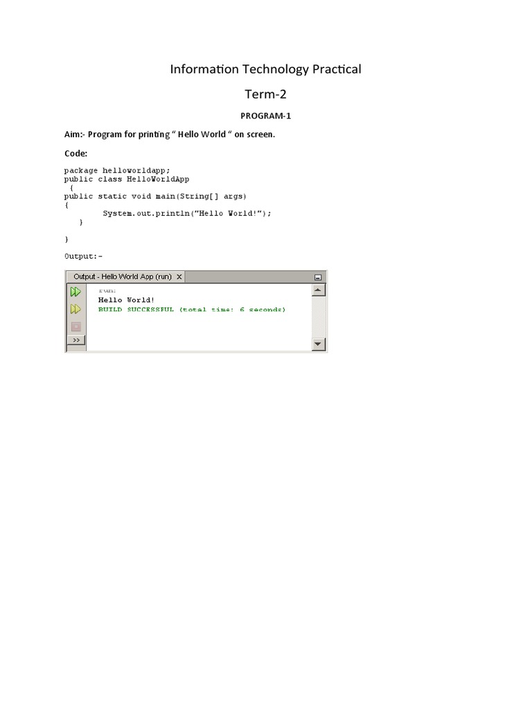 Class 12 IT Practical Programs Guide | PDF | Computer Science ...