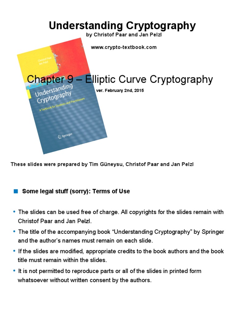 Understanding Cryptography: Chapter 9 - Elliptic Curve Cryptography ...