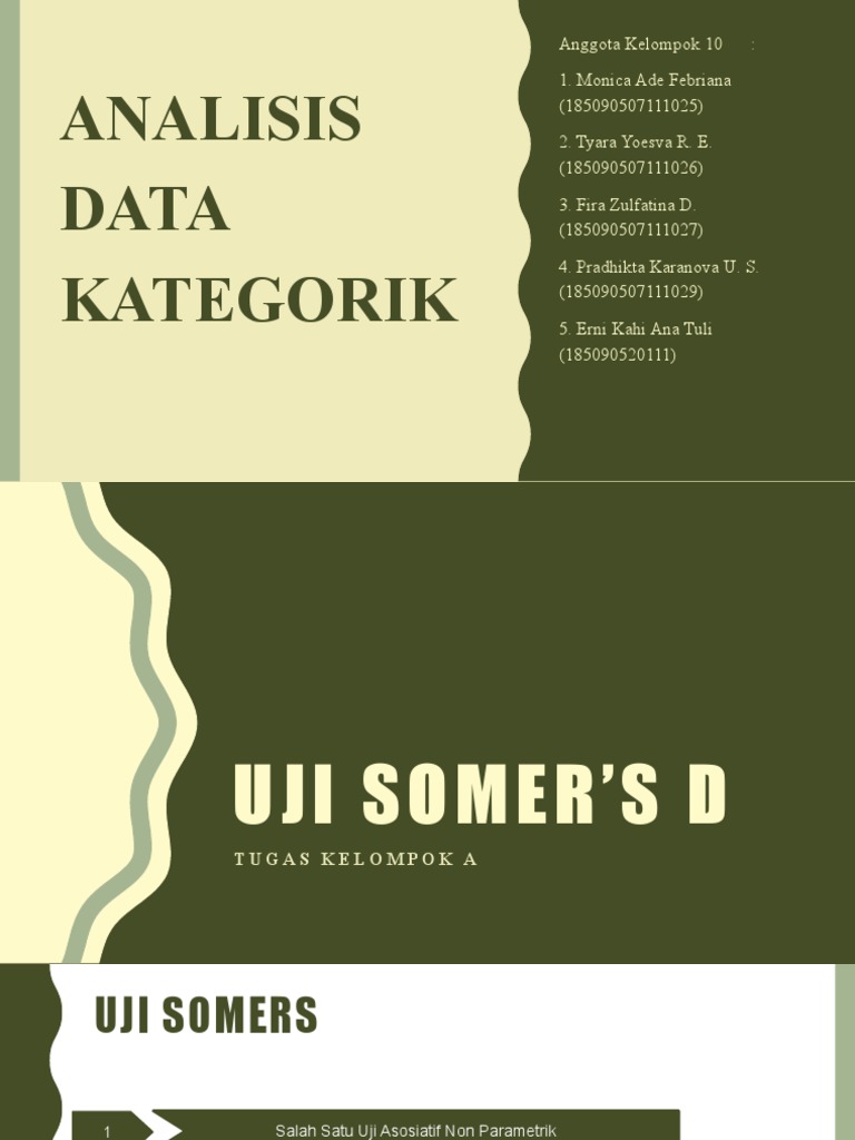 Analisis Data Kategorik - UJI SOMER'S D | PDF